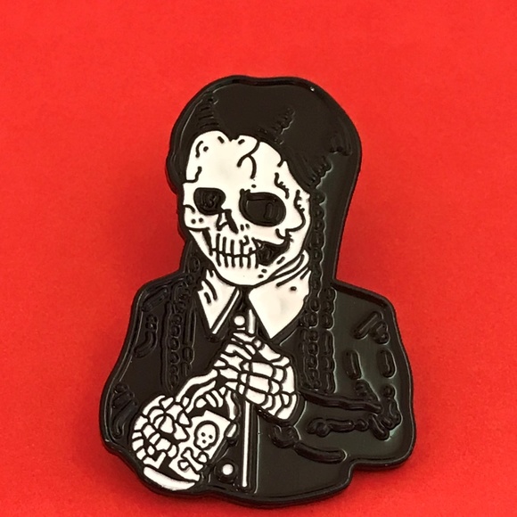 Jewelry | Skeleton Wednesday Addams Family Enamel Pin Brooch | Poshmark